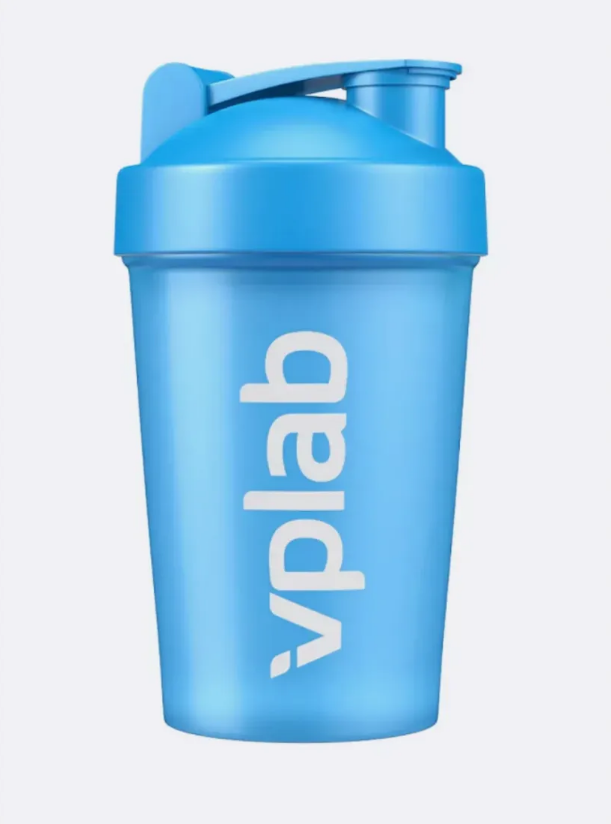 Шейкер Vplab со взбивающим шариком 500 мл голубой