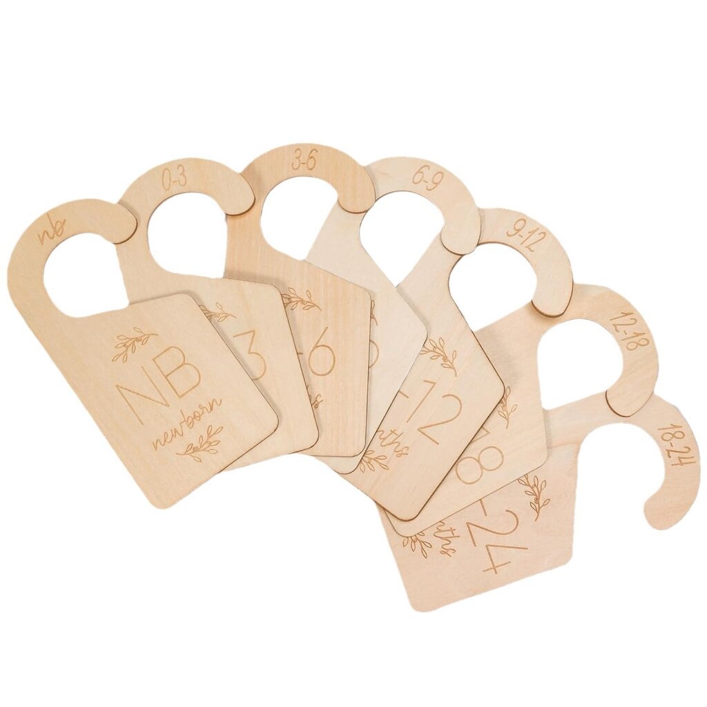 Разделители Размера шкафа Вешалка для Одежды с Выгравированным Номером Органайзеры для Детского Гардероба для Новорожденных