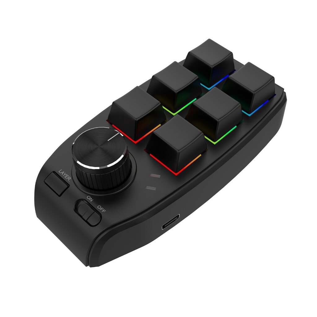 Мини -клавиатура Механическая клавиатура 6 клавиш для ноутбука на рабочем столе Клавиатуры Hot Swappable USB