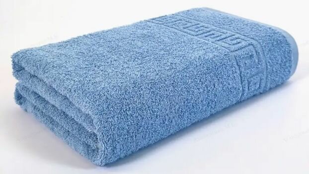 Простыня махровая 190х220 Светло голубой Хлопок 100%