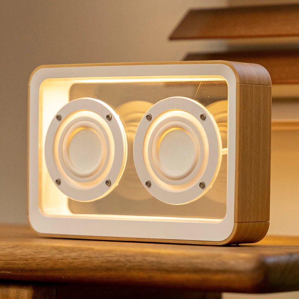 Портативная Bluetooth-колонка JINSERTA прозрачная, Beech grain