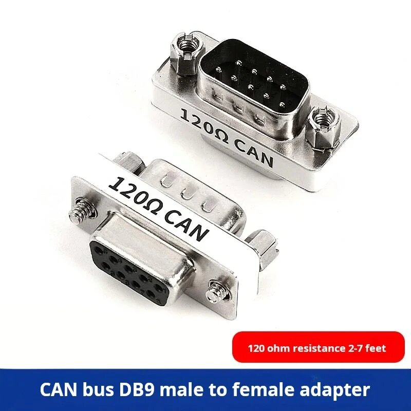 Резистор клемм шины CAN с разъемом DB9 «папа-мама» со встроенным последовательным портом 120 Ом, соответствующий резистор 485, адаптер разъема DB9 Male to Female