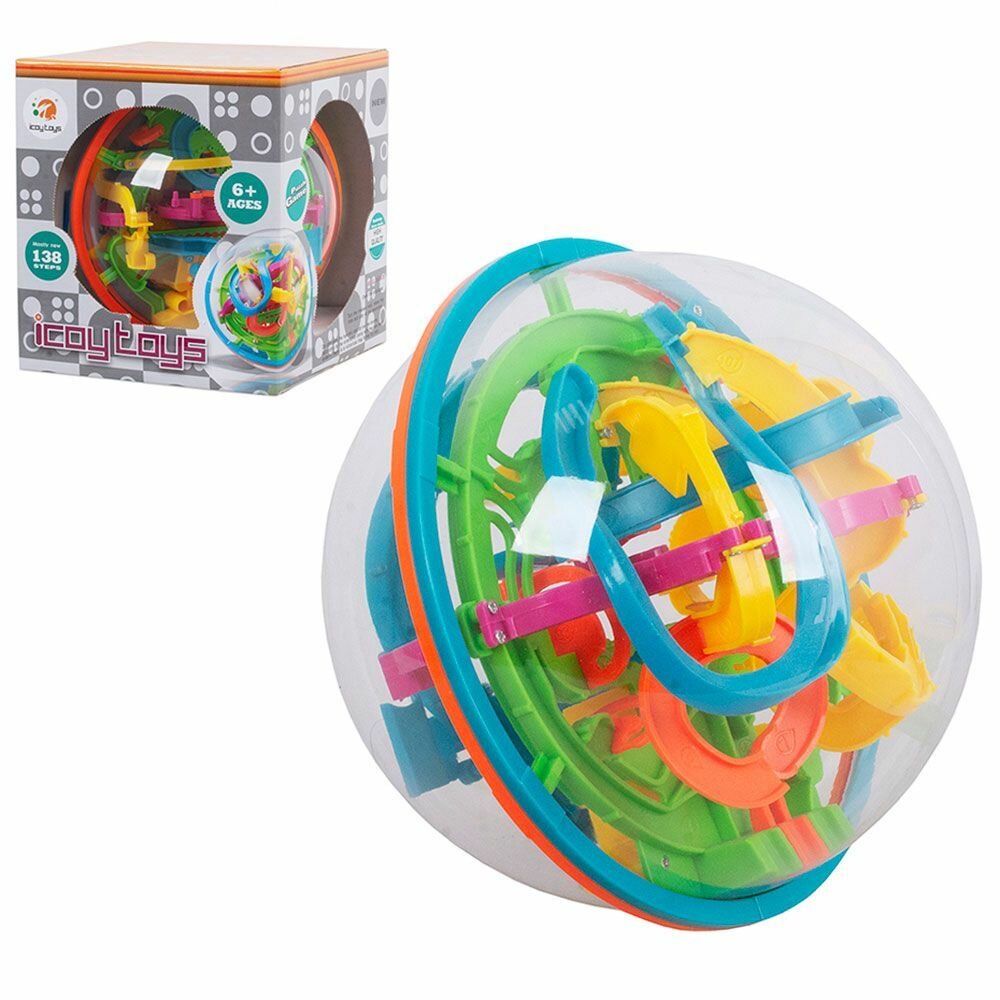 Логический шар - лабиринт головоломка "Интелектикум" с шариком, развивающая 3D-игра, 138 уровней