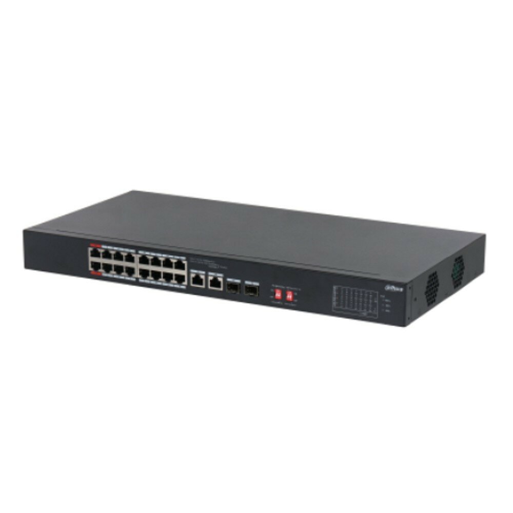 Коммутатор PoE S3218-16ET-135 Dahua Неуправляемый 20 портов 100 Мбит/сек