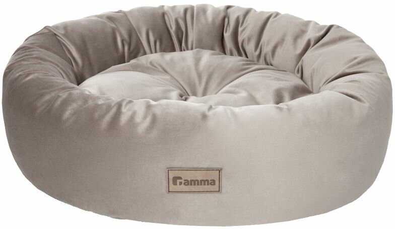 Gamma Лежанка Вернисаж для кошек и собак, круглая, мебельная ткань/синтепух/оксфорд, 50x50x16 см