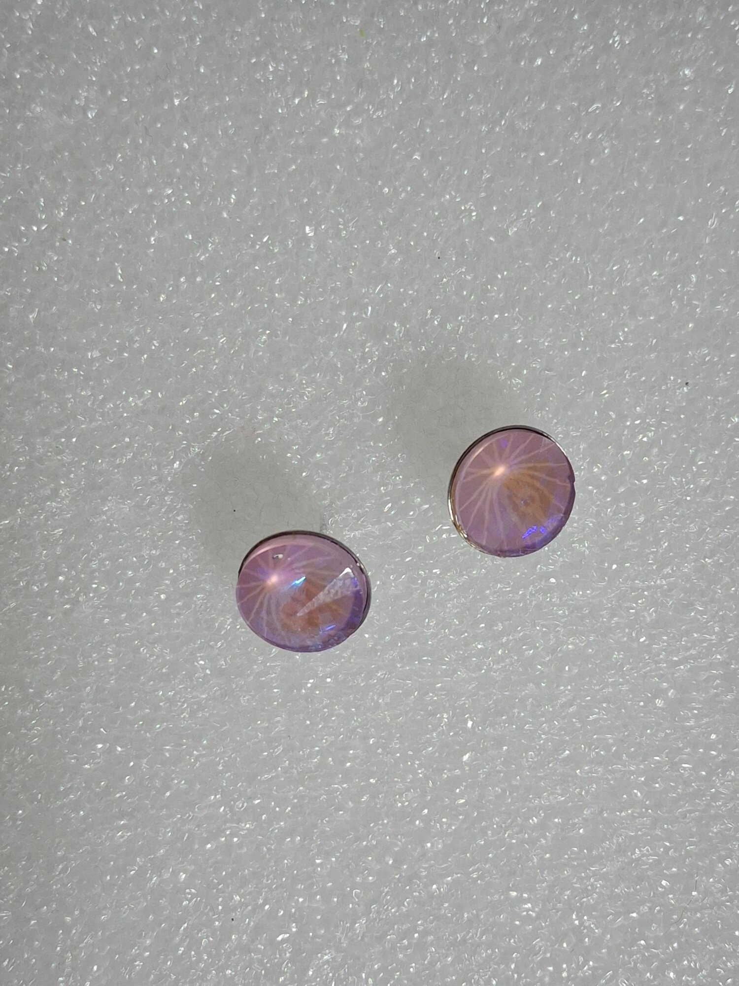 Серьги пусеты, кристаллы Swarovski