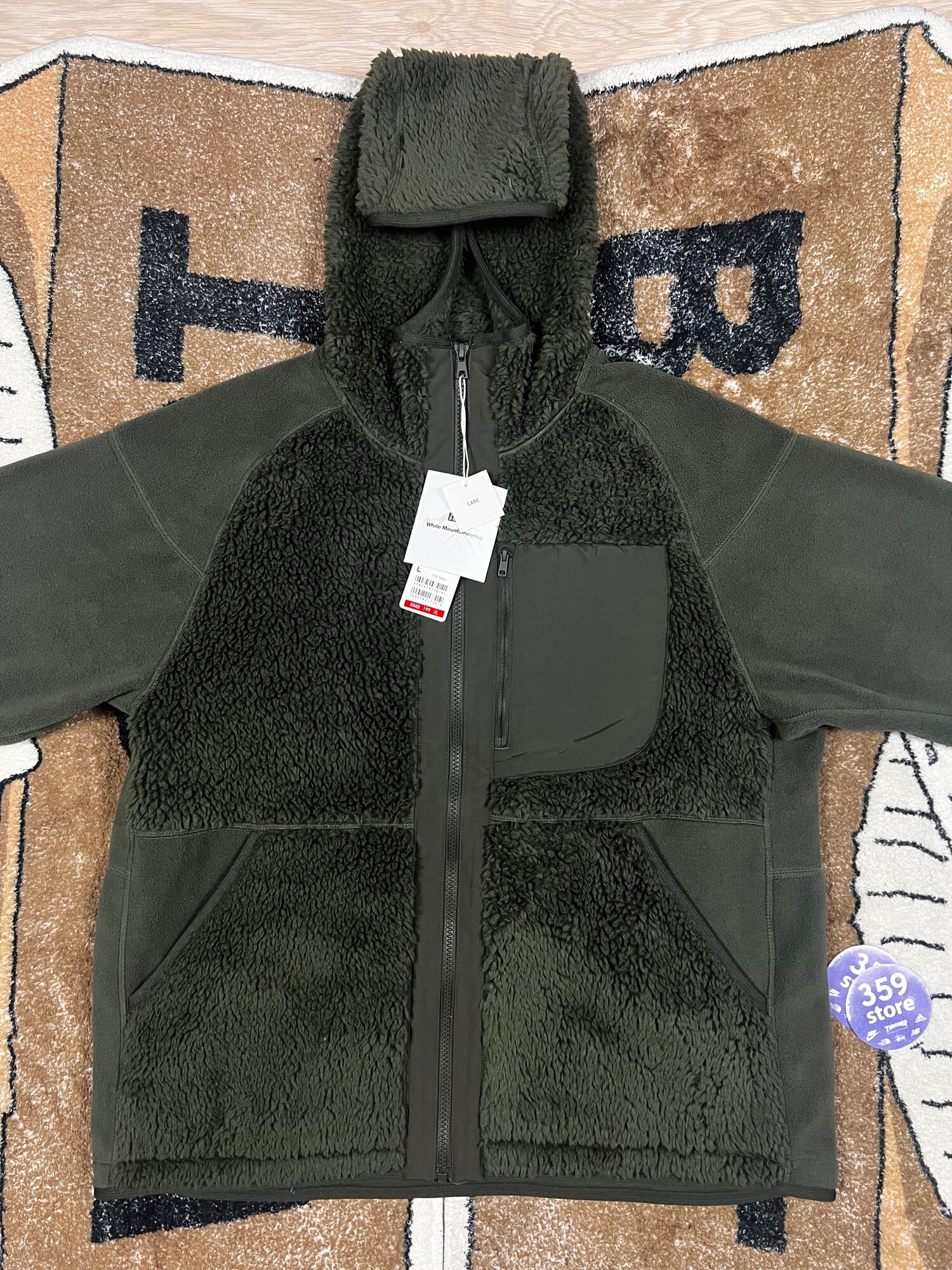 Худи UNIQLО X WНITЕ МOUNТАINЕЕRING FLЕEСE НОODIЕ GREEN