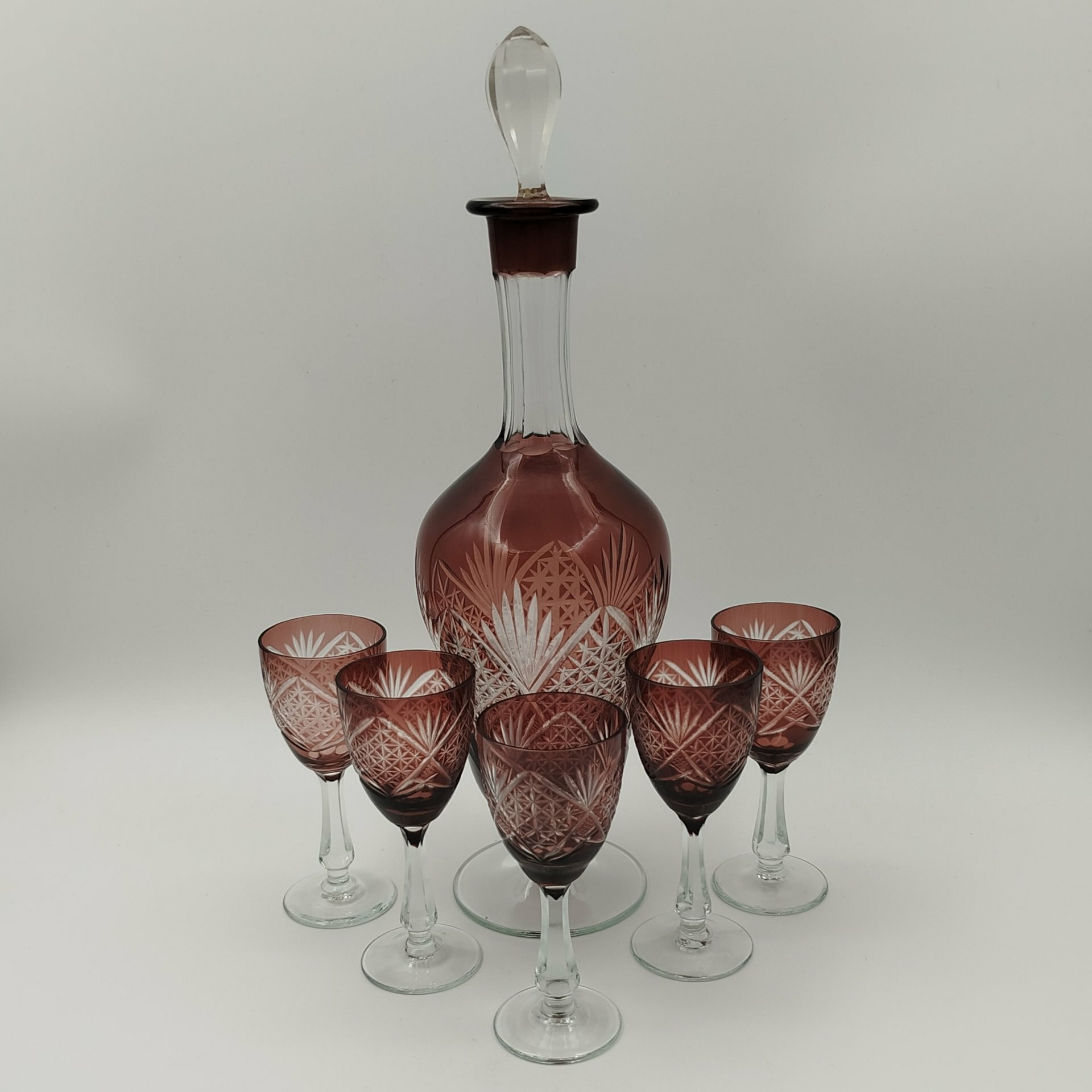 Набор для подачи крепких напитков на 5 персон (Штоф, 5 рюмок, поднос)