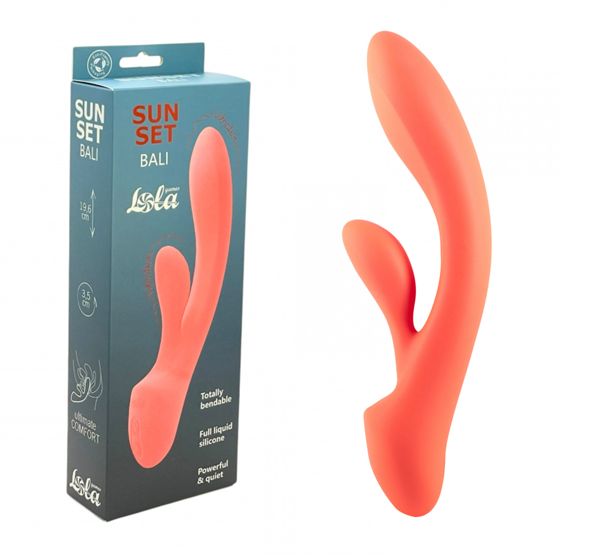 9703-03lola Гибкий вибратор Bali Sunset (19.6, Ø 3.5 см) Lola Toys