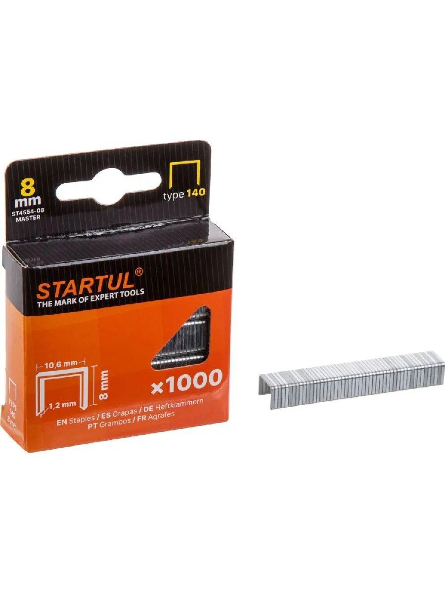 STARTUL Скобы 8 мм. тип 140, 1000 шт. ST4554-08