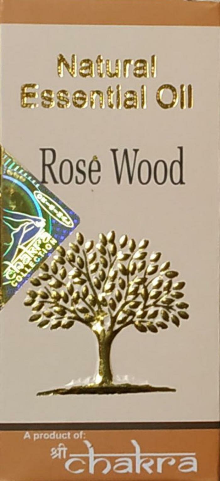 Natural Essential Oil ROSE WOOD, Shri Chakra (Натуральное эфирное масло розовое дерево, Шри Чакра), 10 мл.