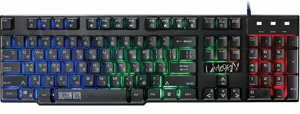 Клавиатура Qumo Unicorn K01, проводная, 104 клавиш мультимедиа, встроенная радужная подсветка