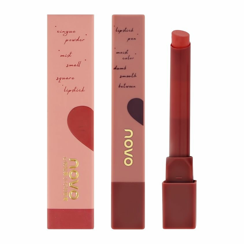 Помада для губ `NOVO` SMALL LIPSTICK матовая стойкая (увлажняющая) тон 06 sweet night honey