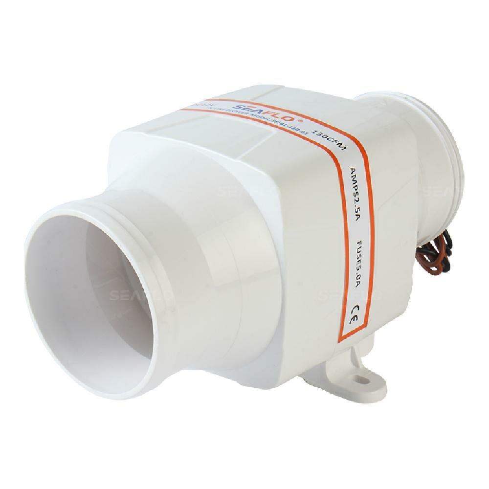 Канальный вентилятор SeaFlo 12V, производительность 3681 л/мин, диаметр 7.6 см