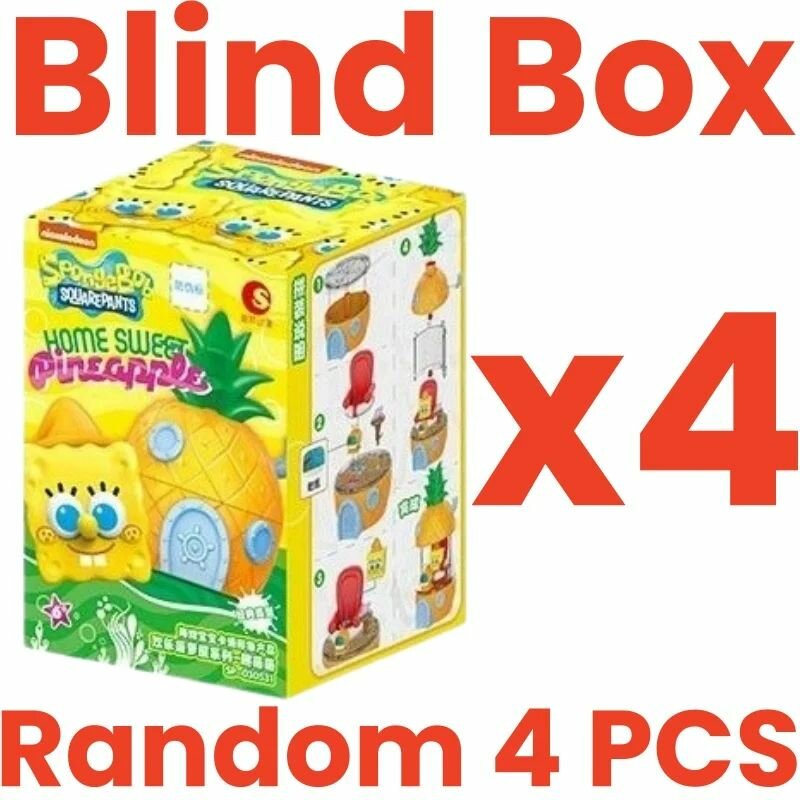 Игрушечный Blind Box Губка Боб: Сборка Модели Ананасового Дома