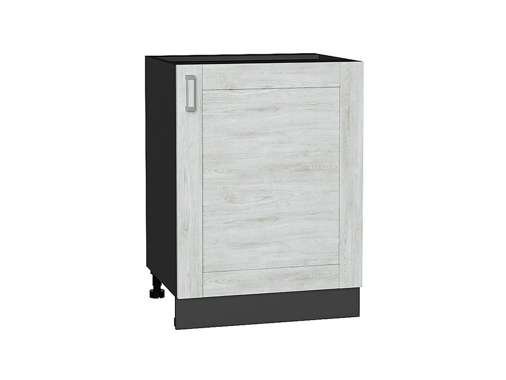 VVT Шкаф нижний с 1-ой дверцей Лофт Graphite, Nordic Oak, 600 В*Ш*Г 816*600*480, фасад МДФ Nordic Oak, корпус Graphite Nordic Oak