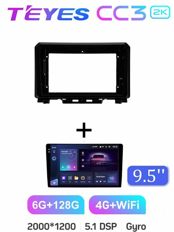 Магнитола 9" Teyes CC3 2k 6/128 Gb Suzuki Jimny JB64 2018-2020