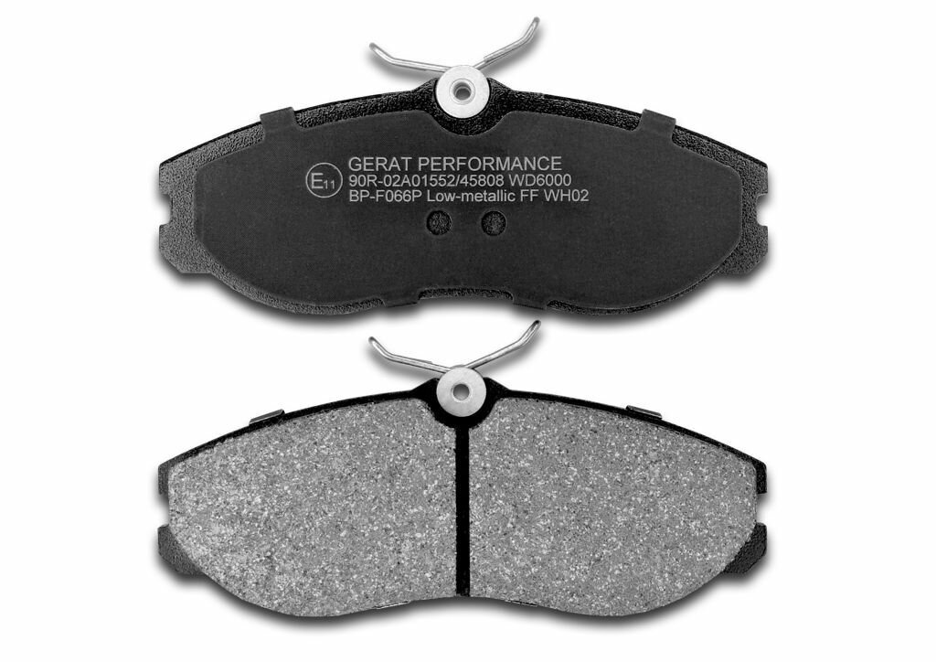 Тормозные колодки Gerat BP-F066P (передние) Low-metallic