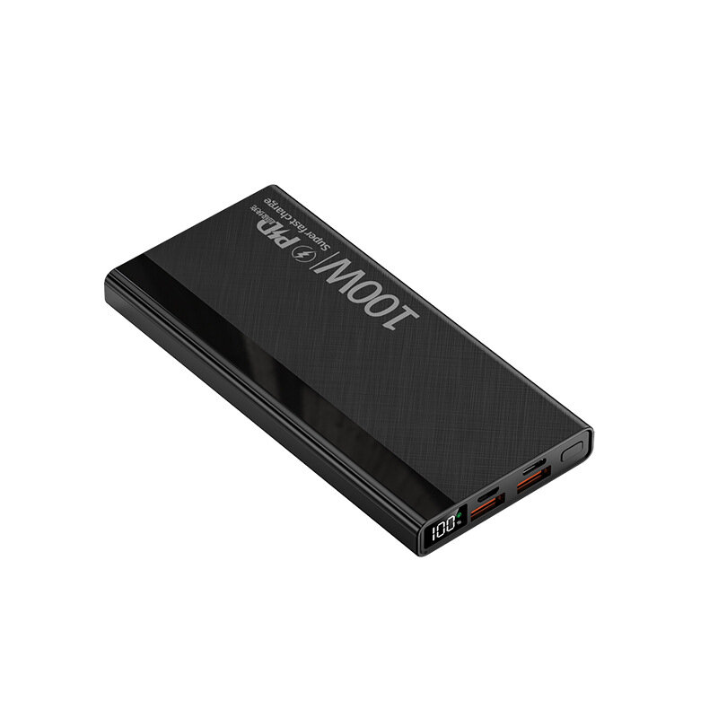 100W Быстрая двунаправленная зарядка Power Bank 10000 мАч - Черный