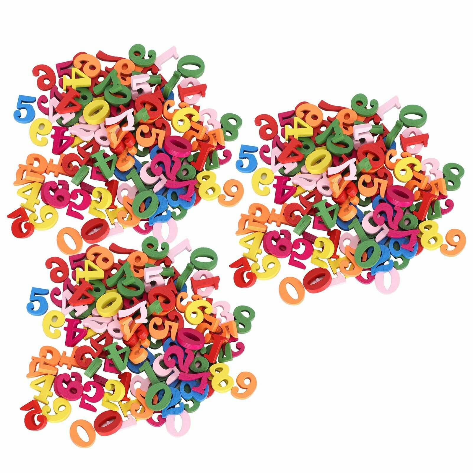 300 шт. деревянные пуговицы с цифрами и рисунками для рукоделия, украшение одежды, DIY