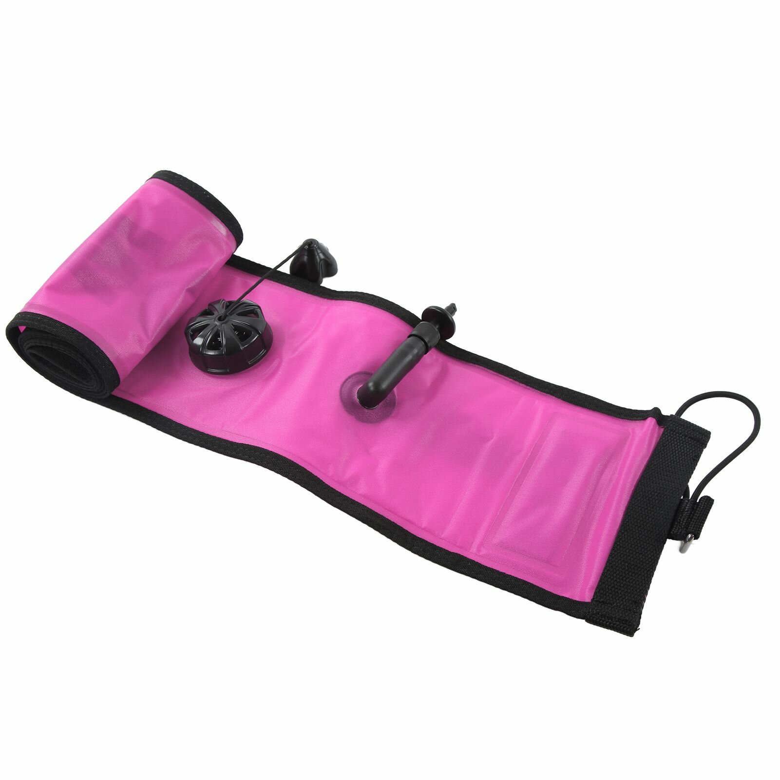 Поверхностный маркер буя для дайвинга 150x15 см, высокая видимость, надувной маркерный тубус для сигнализации, розовый, 210D нейлон