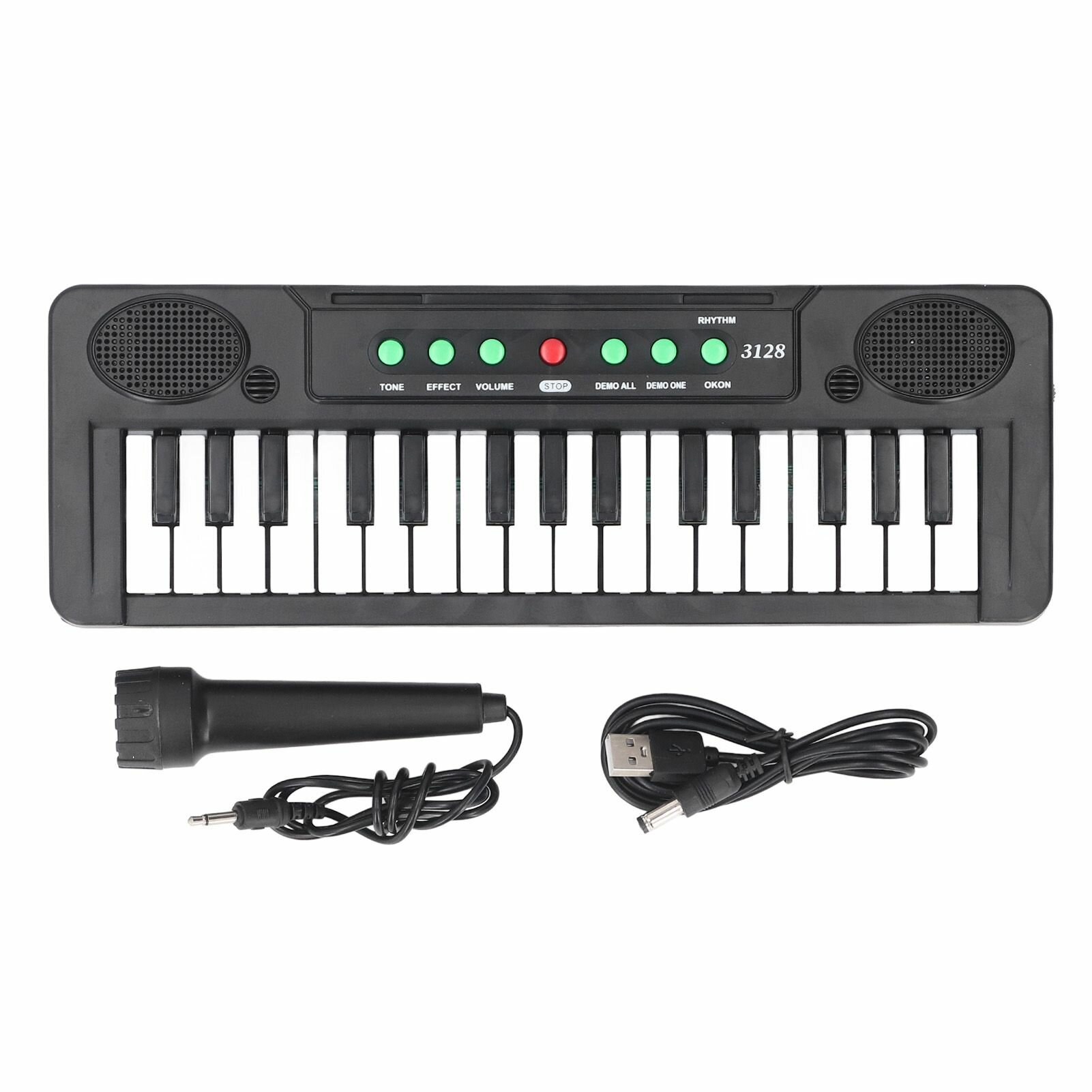 Электронное детское пианино, 31 клавиша, двойное питание, демо-песни, ритм, микрофон