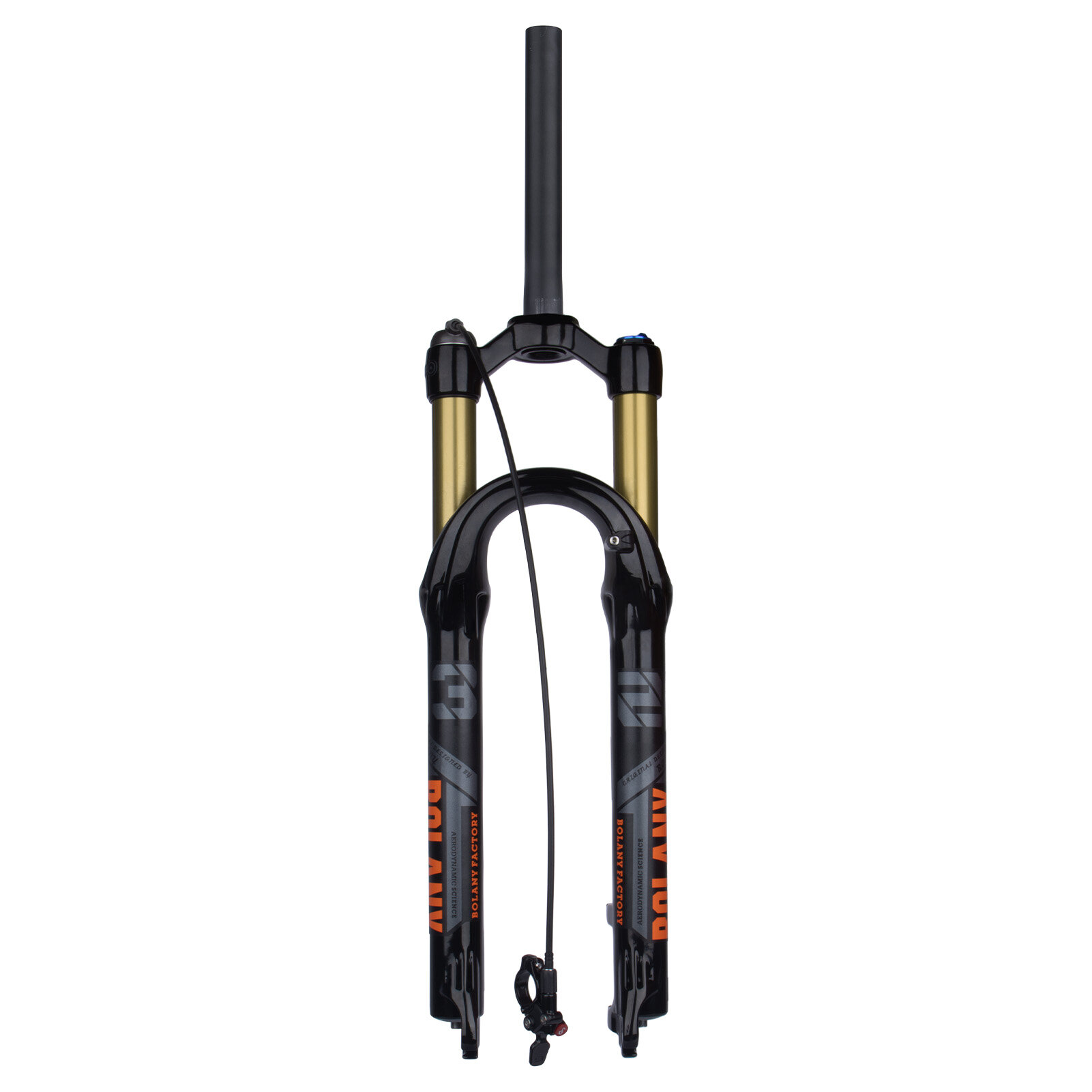 Professional Air Pressure Front Aluminum + Magnesium Alloy 27.5/29 Inch Bikes Shoulder Control Lock/Wire Control Lock XC/AM 2.4in Tire Black Black Tube/Black Gold Tube 32mm Inner Tube 9x10cm Axle 28.6mm Steering Tube 120mm Lock Stroke A-pillar Disc Brake