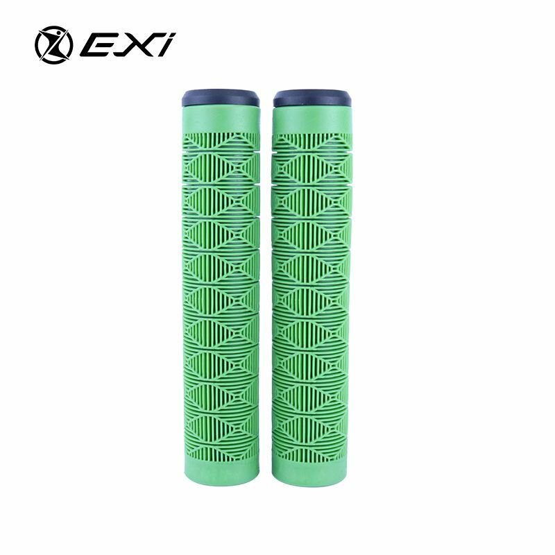 Грипсы для трюкового самоката, велосипеда, bmx. Набор 2 штуки + заглушки, 150 мм, цвет зеленый.