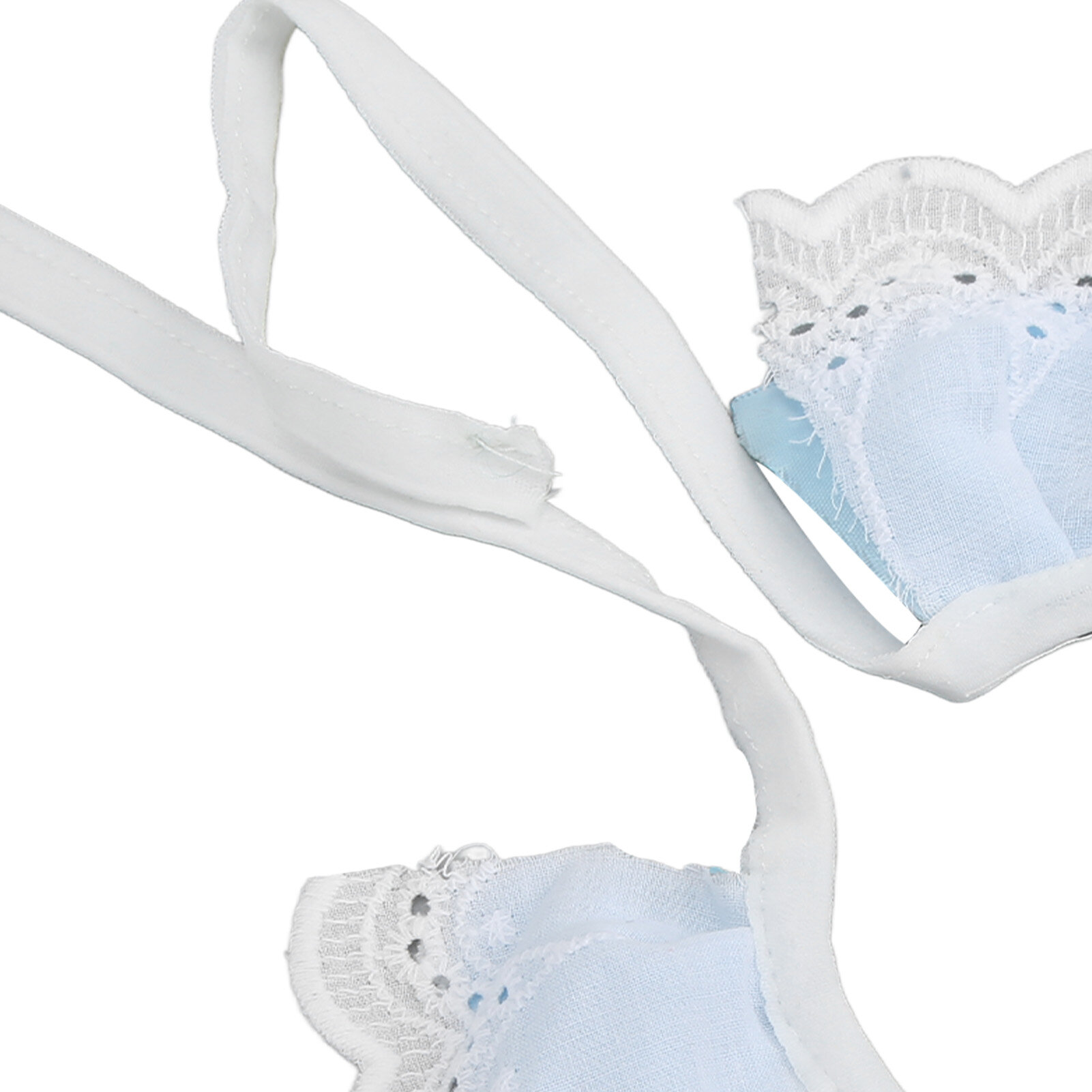 Кошачий кружевной шарф, дышащий, мягкий и удобный, милое кружевное полотенце принцессы для домашних животных, слюна для маленьких, средних кошек, собак, небесно-голубой S