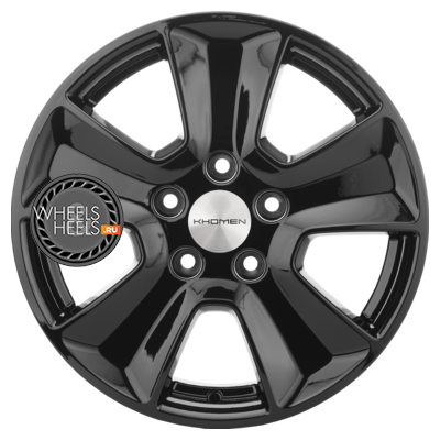 Диск автомобильный литой Khomen Wheels KHW1601 (Renault/Nissan) 16x6.5 5x114.3 et50 dia66.1 Black