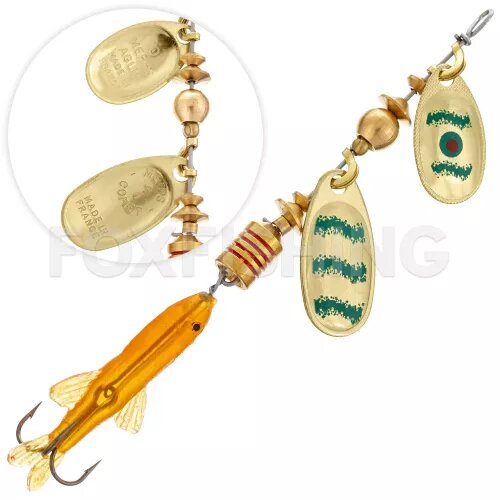 Блесна вращающиеся Mepps Tandem Perche Gold/Green