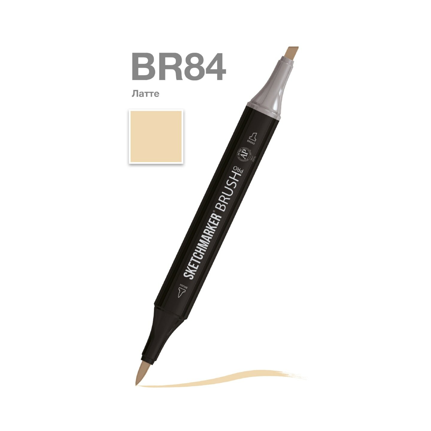 Маркер BRUSH PRO на спирт. основе два пера цв.№BR84 латте