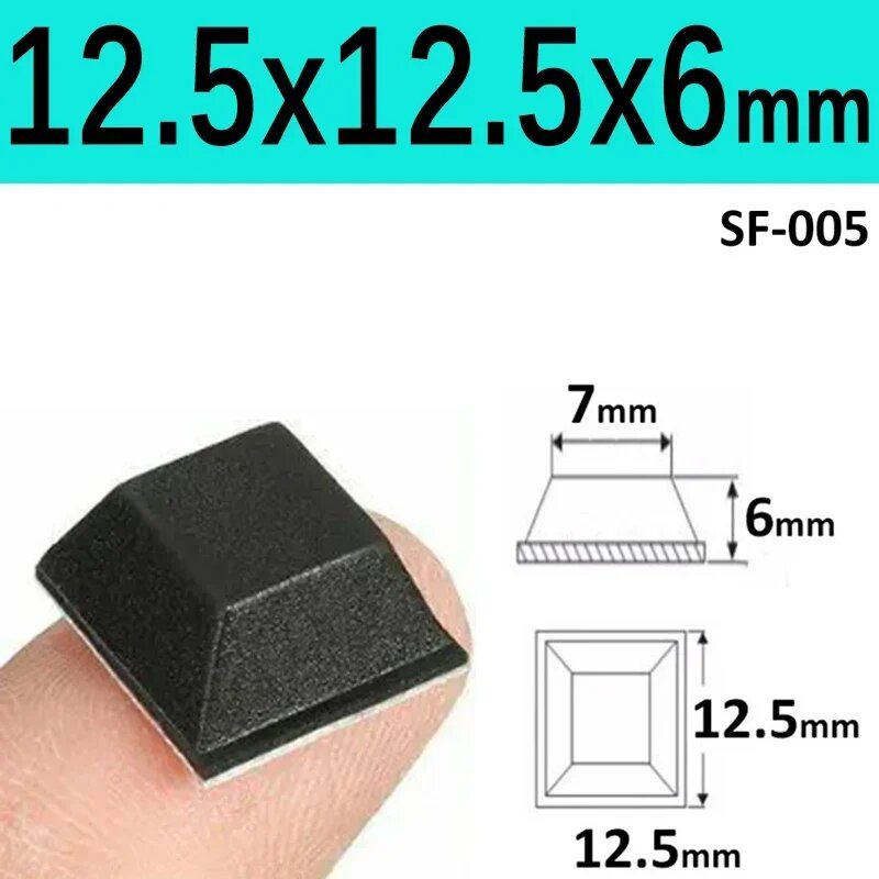 Резиновые самоклеящиеся ножки для мебели 20Pcs, 12.5x12.5x6mm