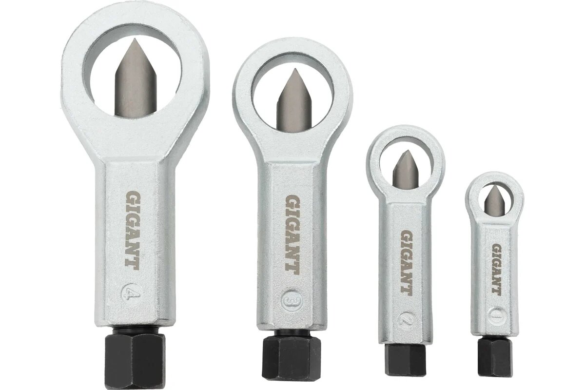 Gigant Набор гайколомов 9-27 мм, 4 предмета, GSB-4 для резки отверстий по дереву и металлу