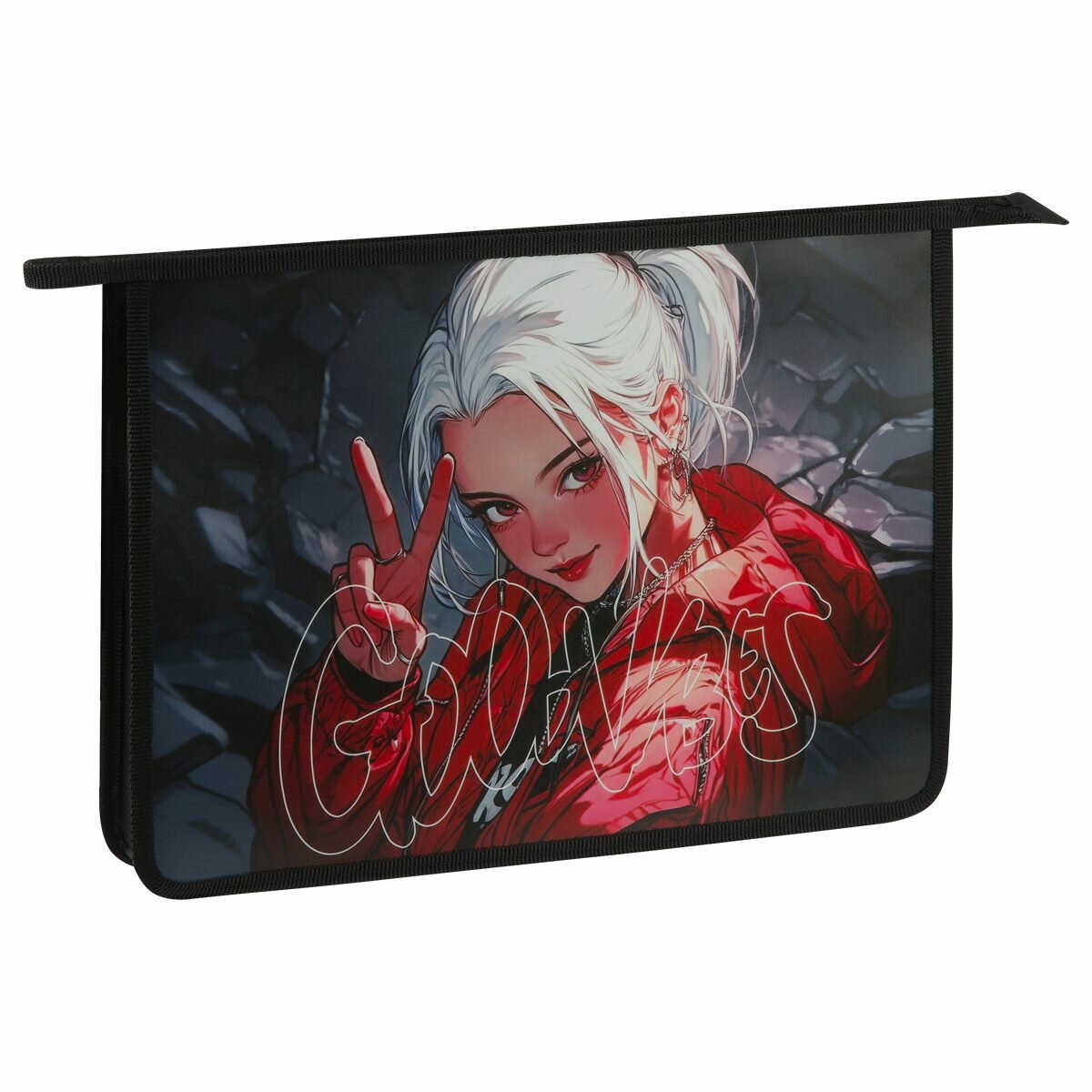 Папка для тетрадей 1 отделение, А4 ArtSpace "Good Mood", пластик, на молнии (ПТ-83О0002)