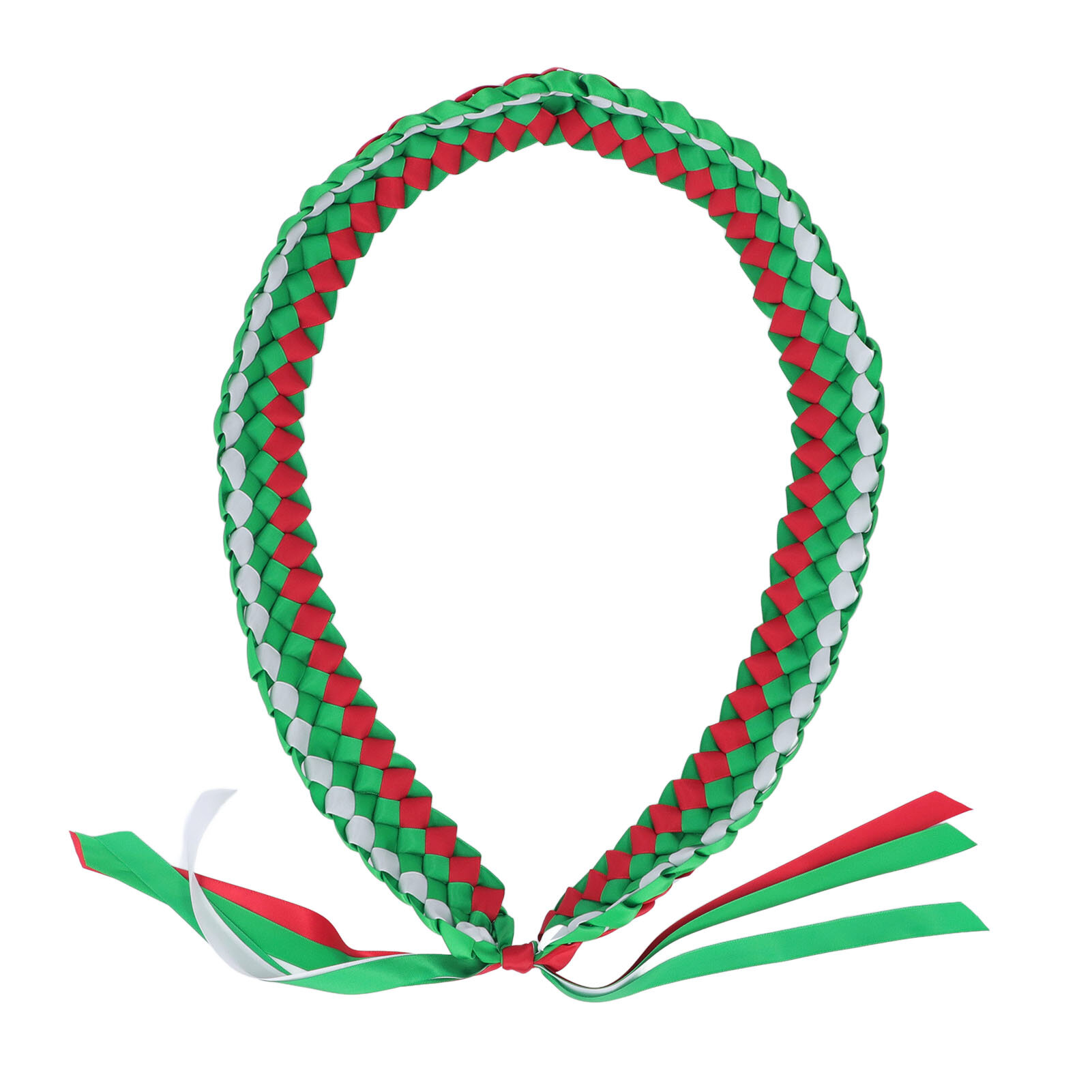 Выпускная лента-гирлянда длиной 120 см, регулируемая, ручной работы, плетеная, 4 нити, для старшей школы, средней школы, учителя, доктора, зеленого, красного и белого цвета.