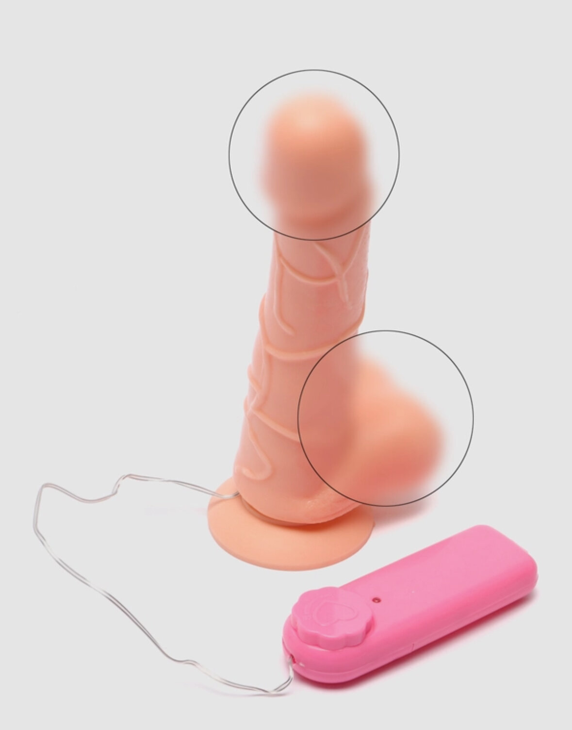 Вибратор-фаллоимитатор реалистичный на проводном пульте 17 см x 3 см в непрозрачной коробке