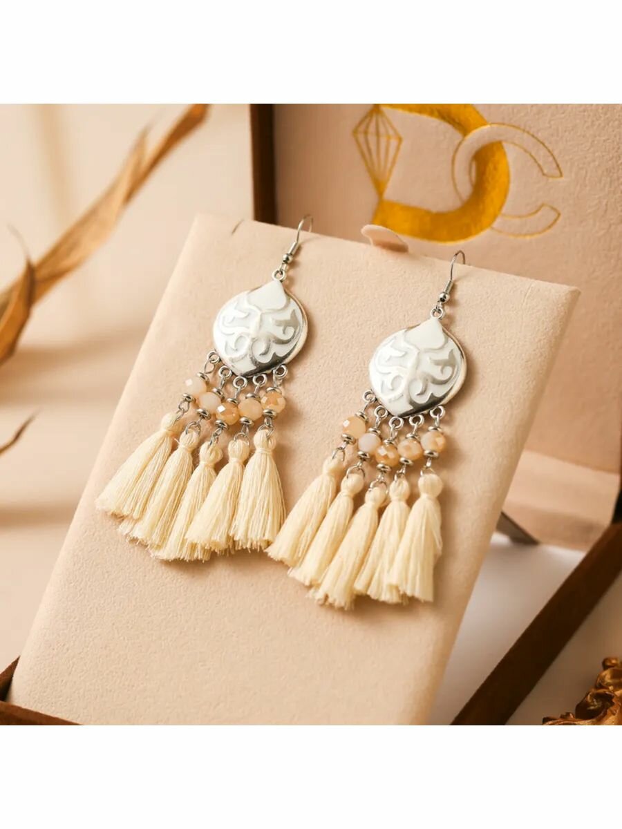 Серьги, искусственный камень