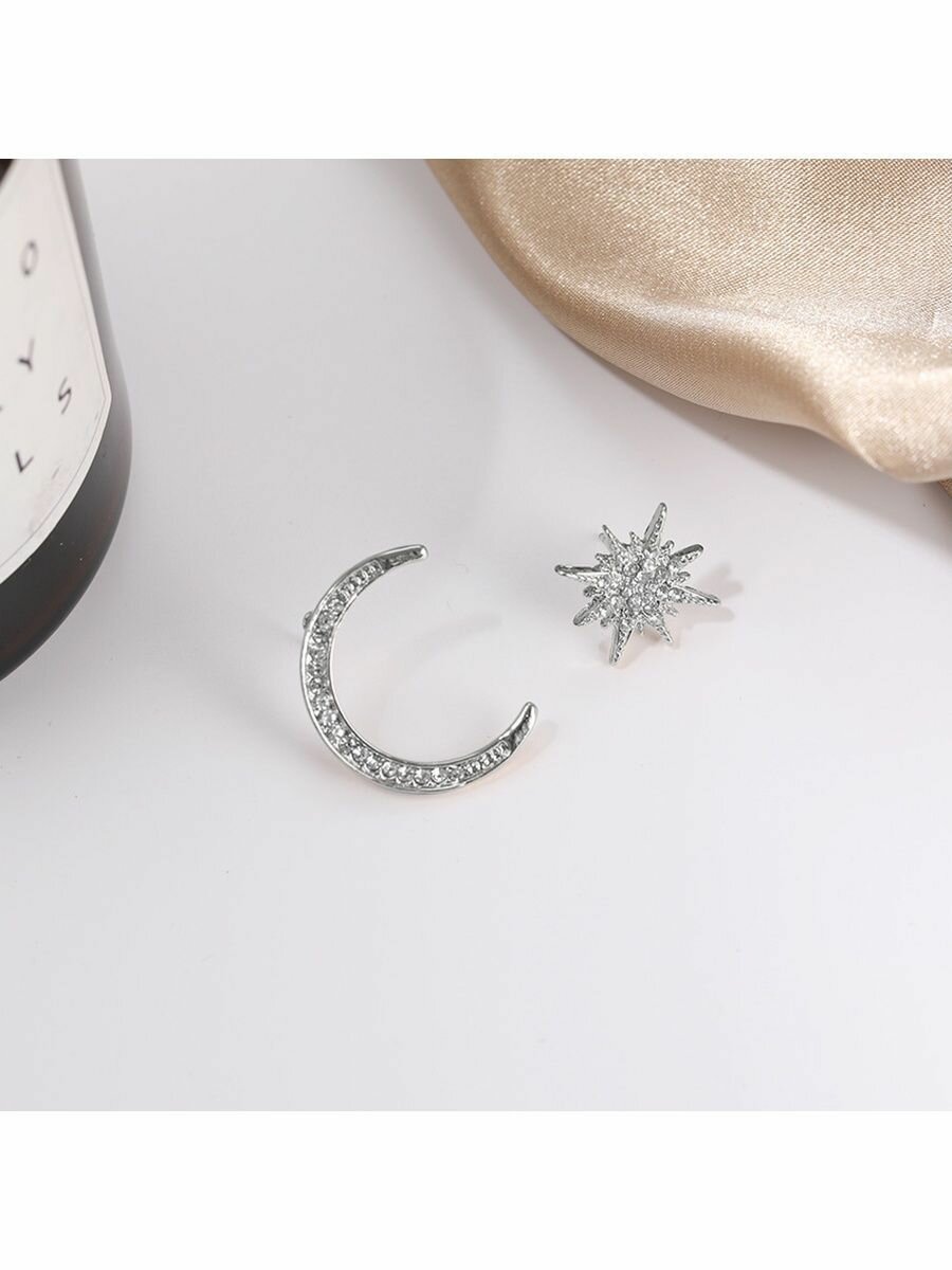 Серьги пусеты, кристалл