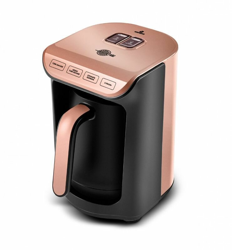 Турецкая кофемашина Karaca Hatr Rosegold Wave, емкость 5 чашек, много пены