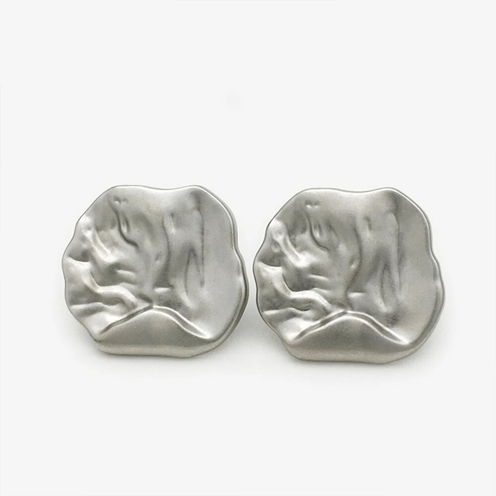 Серебряные пуговицы Crinkle Tech
