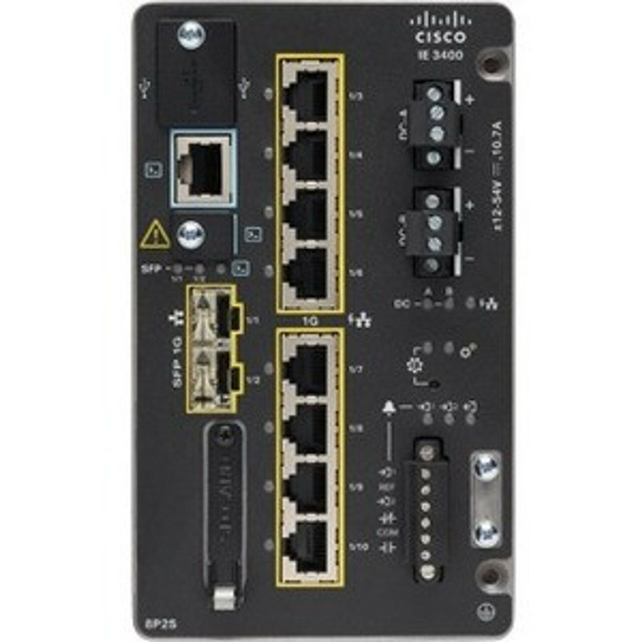 Коммутатор Cisco IE-3400-8P2S-E Catalyst IE3400 with 8GE PoE/PoE+ 240W (base), 480W (with expansion module), 2GE SFP, Adv. Modular, NE