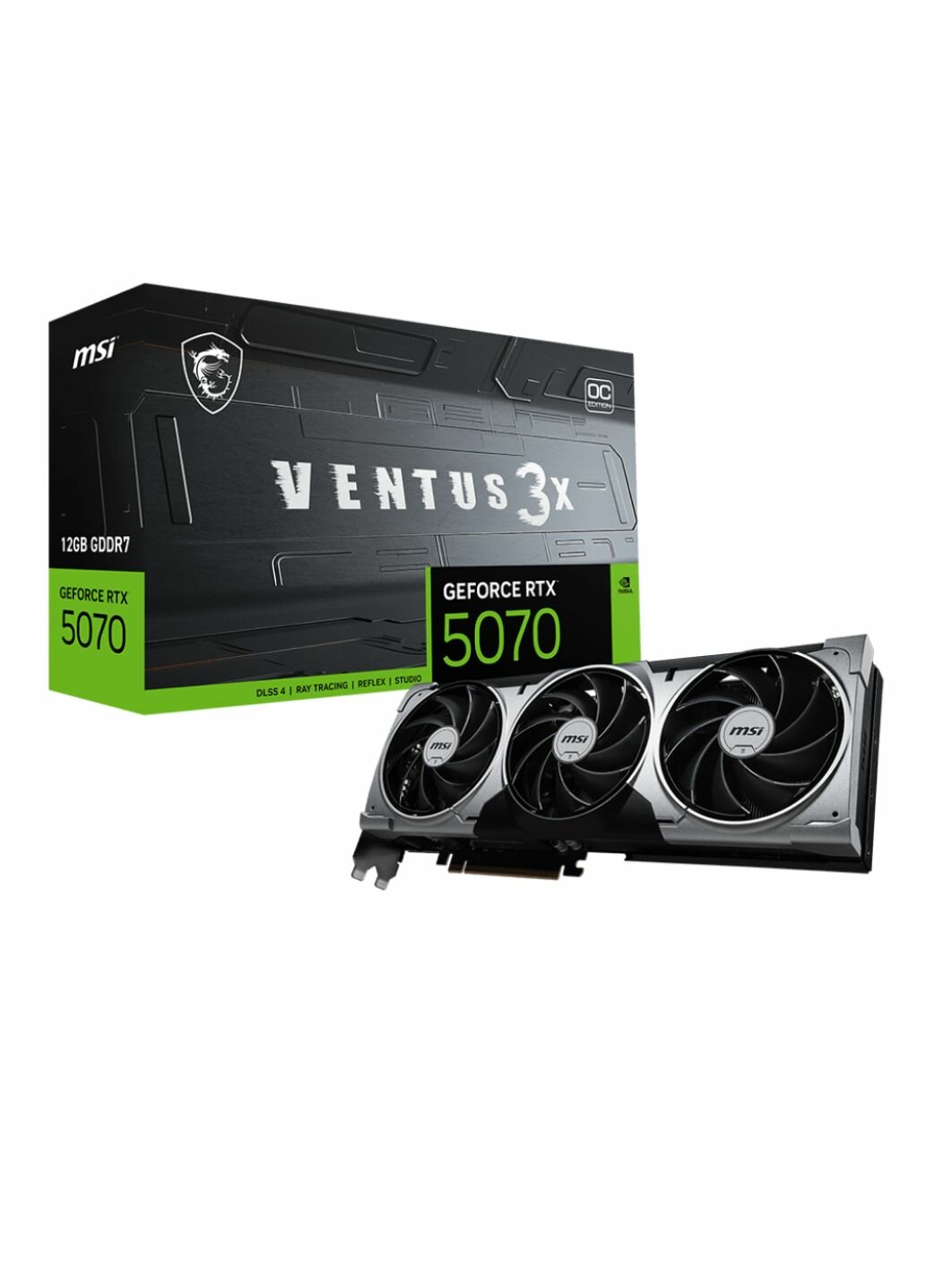 Видеокарта MSI GeForce RTX 5070 12G Ventus 3X OC, официальная гарантия