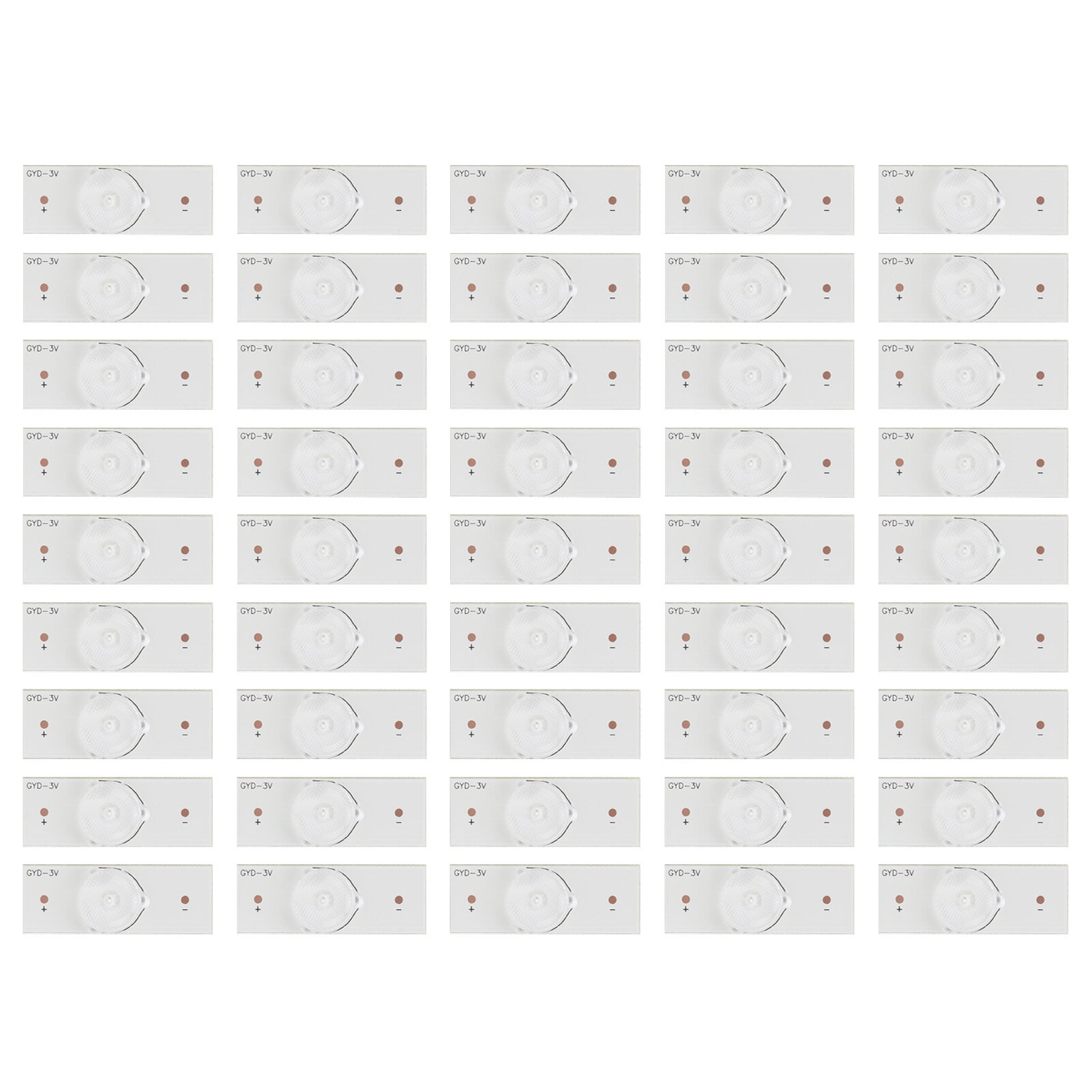 50 шт. 3V SMD LED линзы стеклопластиковые платы ламповые светодиоды для ремонта LED телевизоров 32-65 дюймов