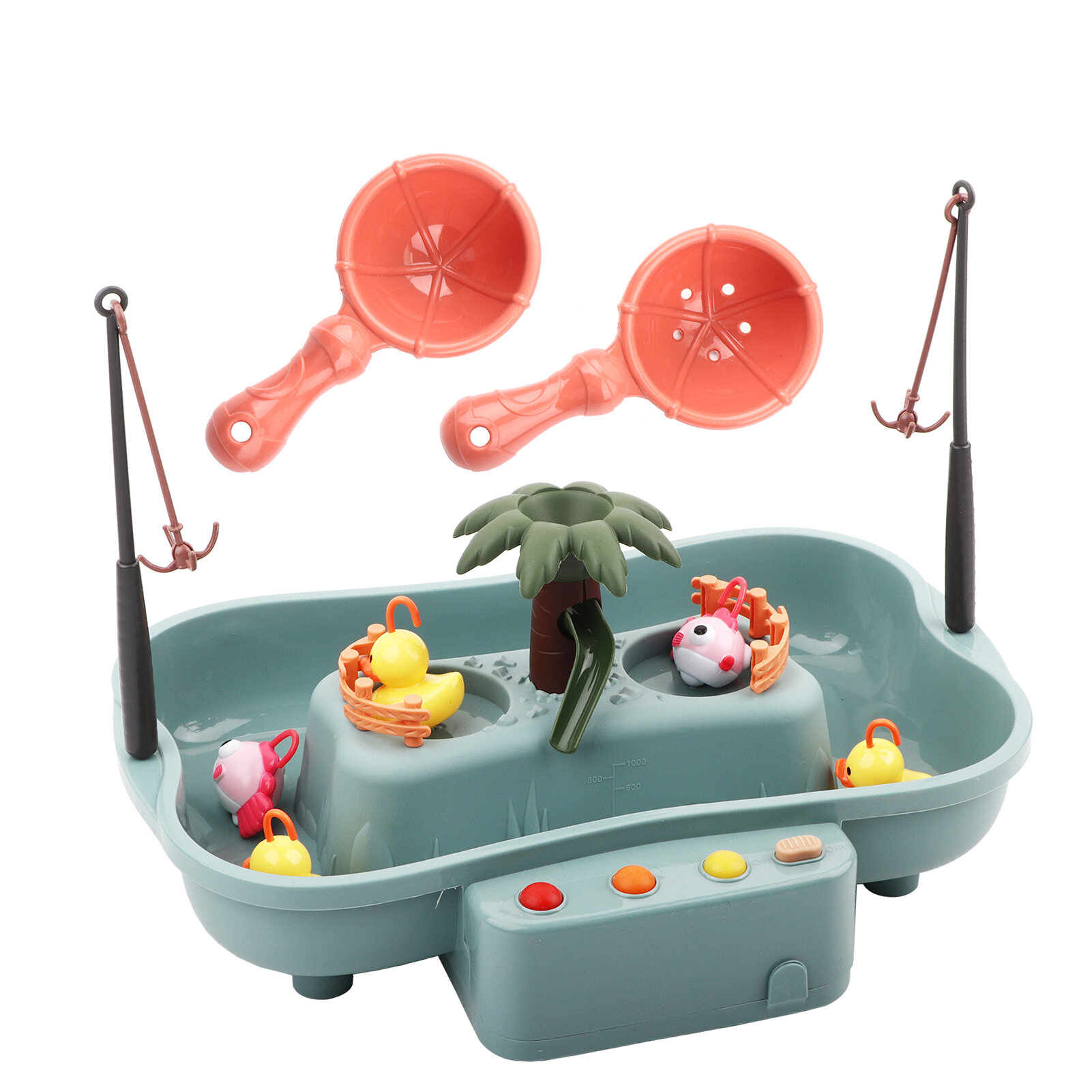 Детская игра-рыбалка с вращающимся крючком, обучающая игрушка с музыкальным световым эффектом для веселого обучения