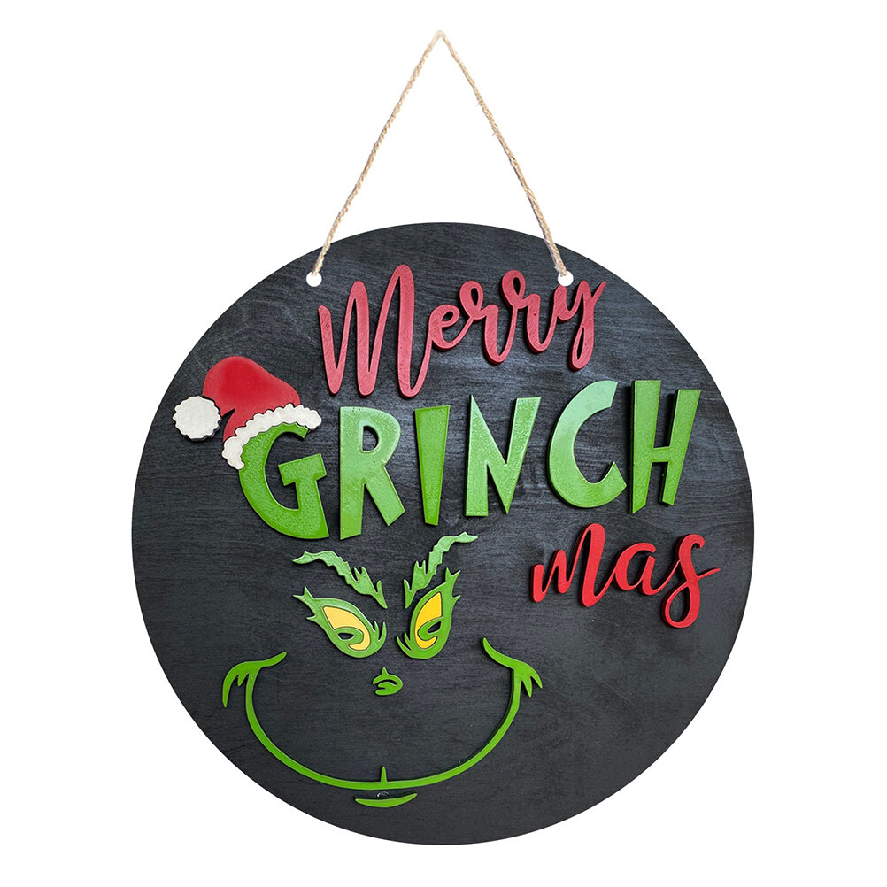 Рождественская приветственная табличка на дверь, зеленый деревянный венок для входной двери, стены, крыльца, для внутреннего и наружного декора, украшения для вечеринки.