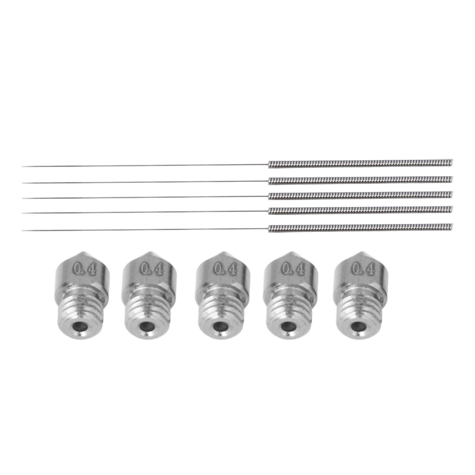 12 шт. MK8 комплект игл для чистки сопла экструдера прочная игла сопла для 3D-принтера диаметр 0,4 мм M6 наружная резьба