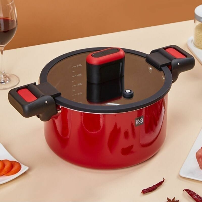 Скороварка Xiaomi Huohou, эмалированная нержавеющая сталь, вместимость 6 литров, подходит для индукционной плиты, газовой плиты