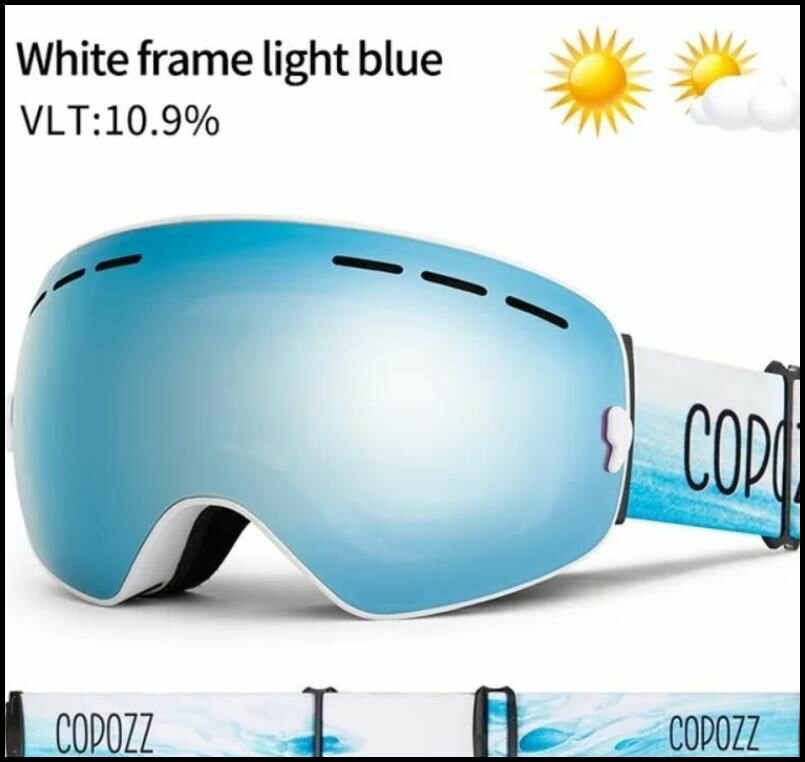 COPOZZ двойные водонепроницаемые большие лыжные очки для мужчин и женщин зимние очки