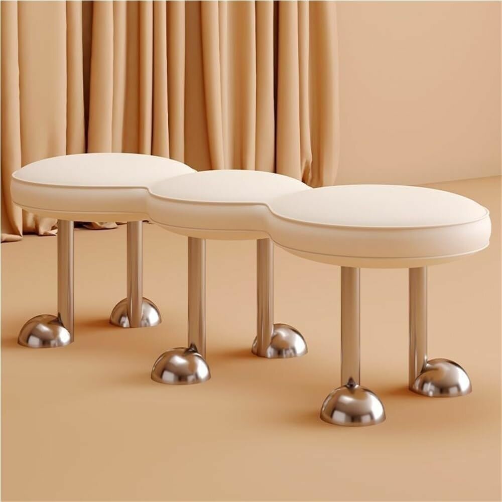 Скамья для ног, мягкая входная скамейка, табурет для пеленания обуви с металлическими ножками